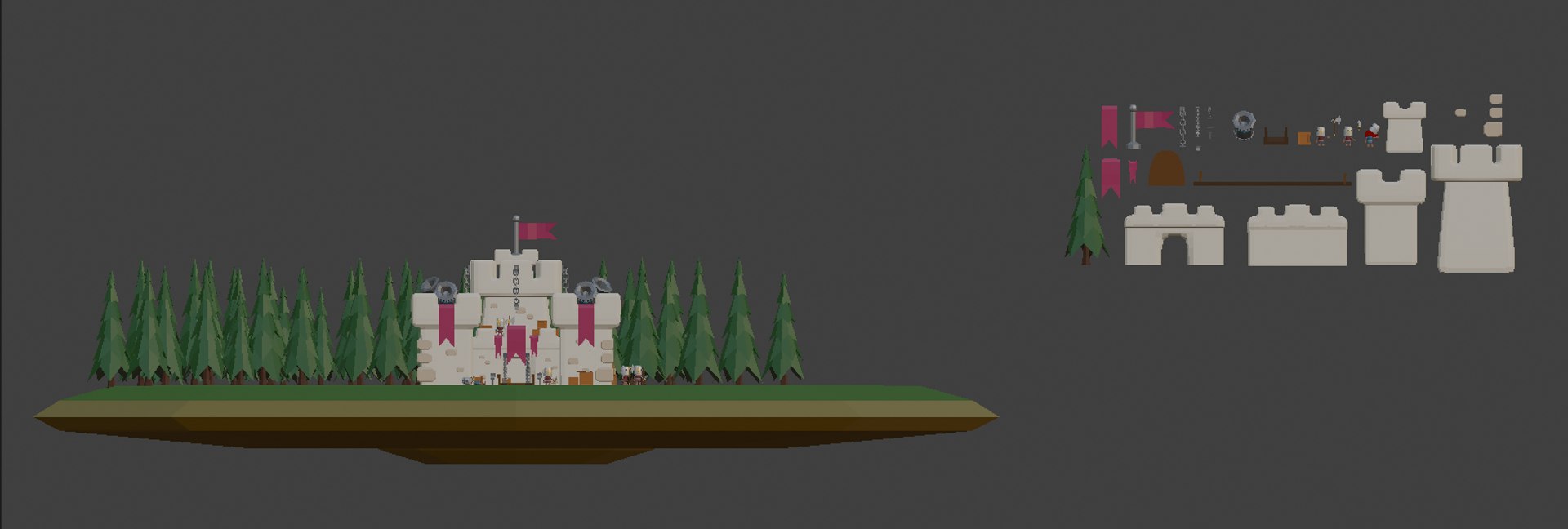 3D Low Poly Castle Model - TurboSquid 2223127