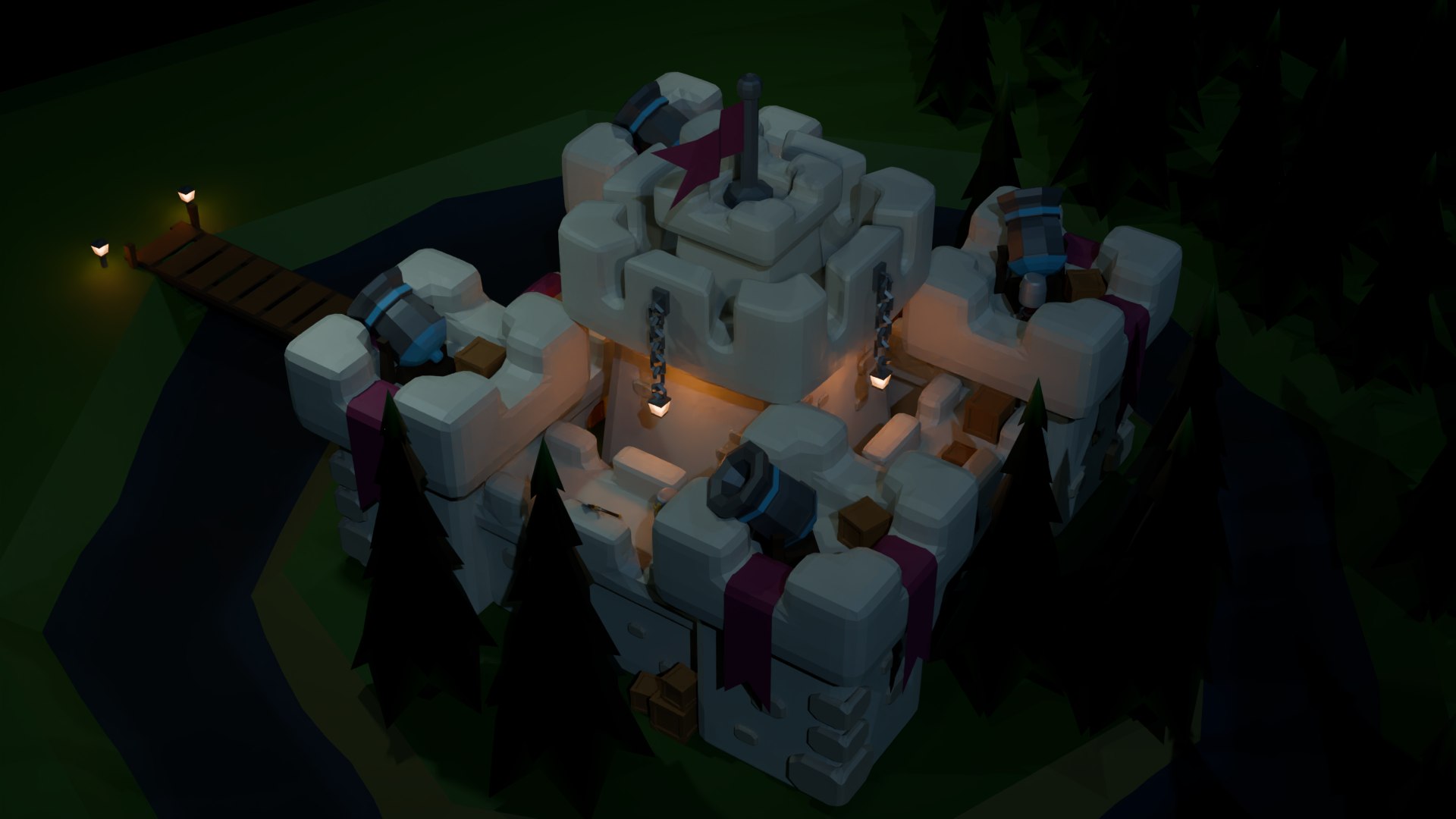 3D Low Poly Castle Model - TurboSquid 2223127