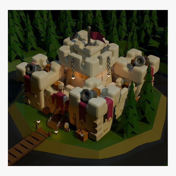 modèle 3D de Château Low Poly - TurboSquid 2223127