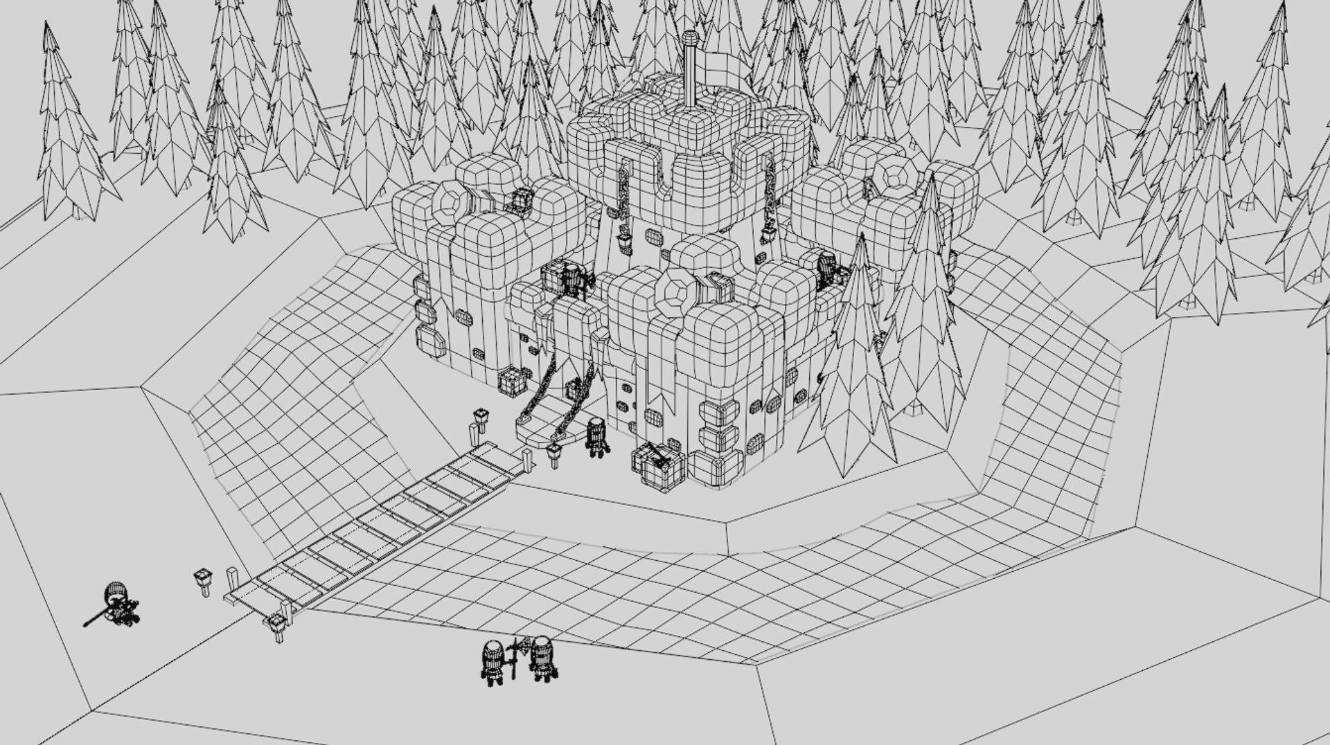 3D Low Poly Castle Model - TurboSquid 2223127