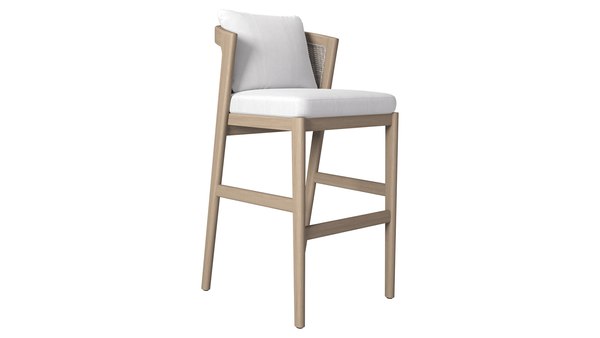 modelo 3d Taburete de bar de teca Malta - TurboSquid 2129928