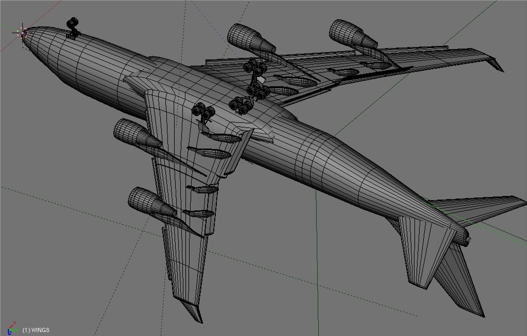 Boeing 747-400 Air France 3d Blend