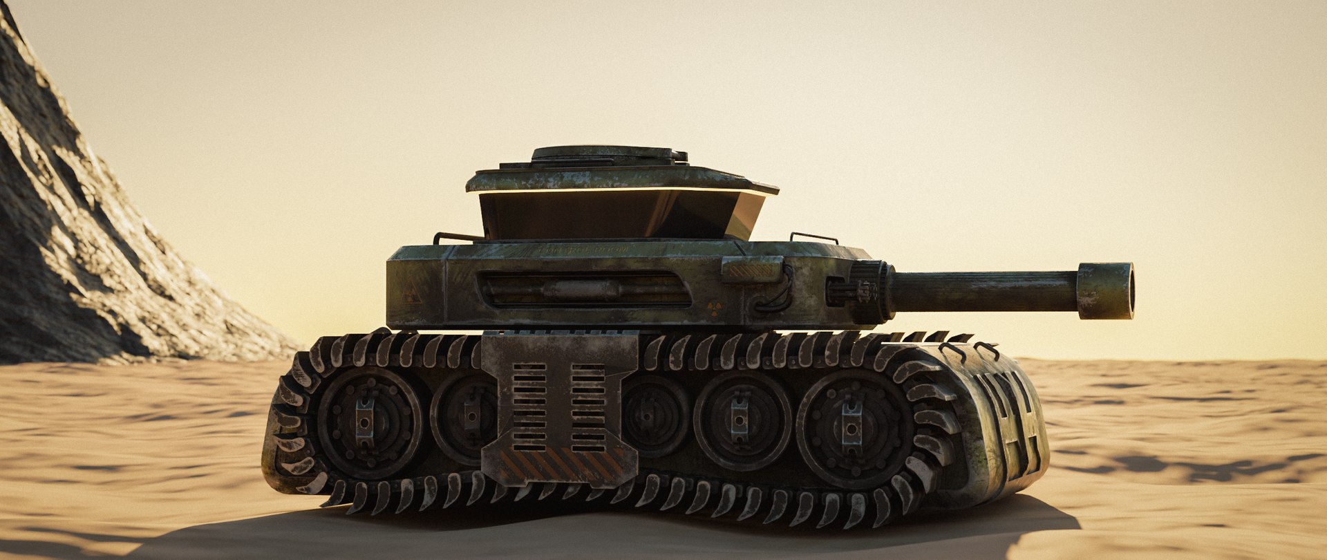 3D Low Poly Military Tank Game Asset Model With PBR Texture Model ...