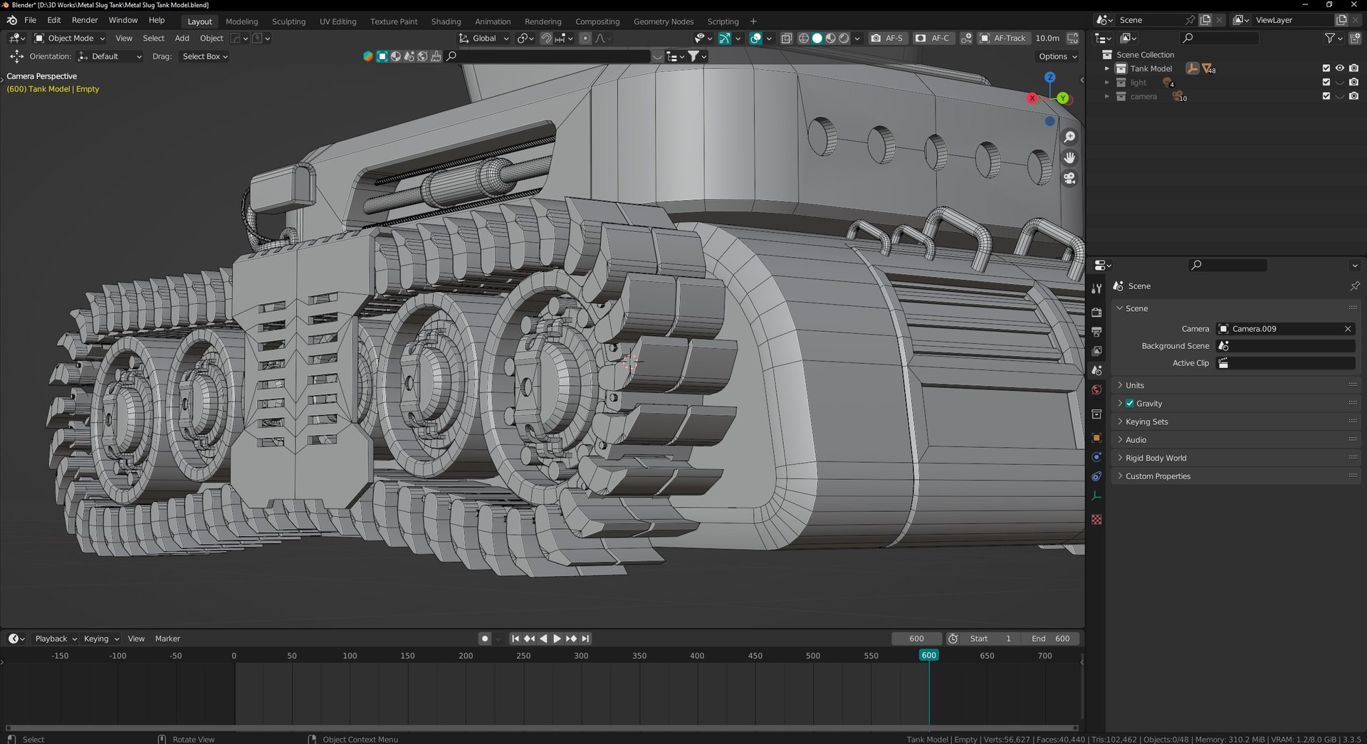 3D Low Poly Military Tank Game Asset Model with PBR Texture model ...