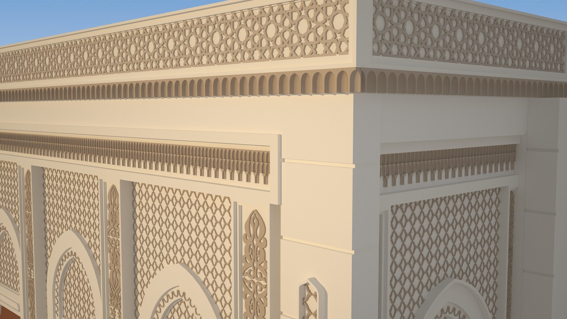 3D 3D Entrance Mosque Model - TurboSquid 1746776