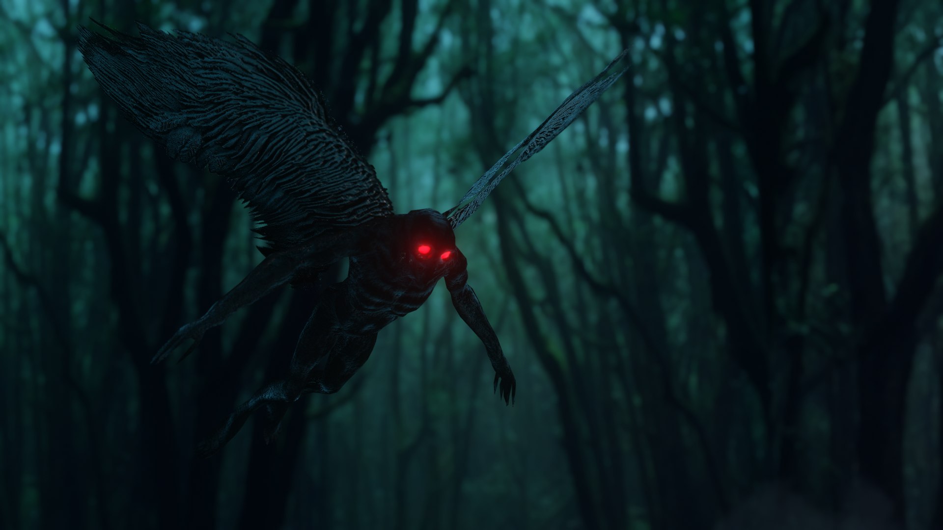 3D Mothman Monster Model - TurboSquid 1869644