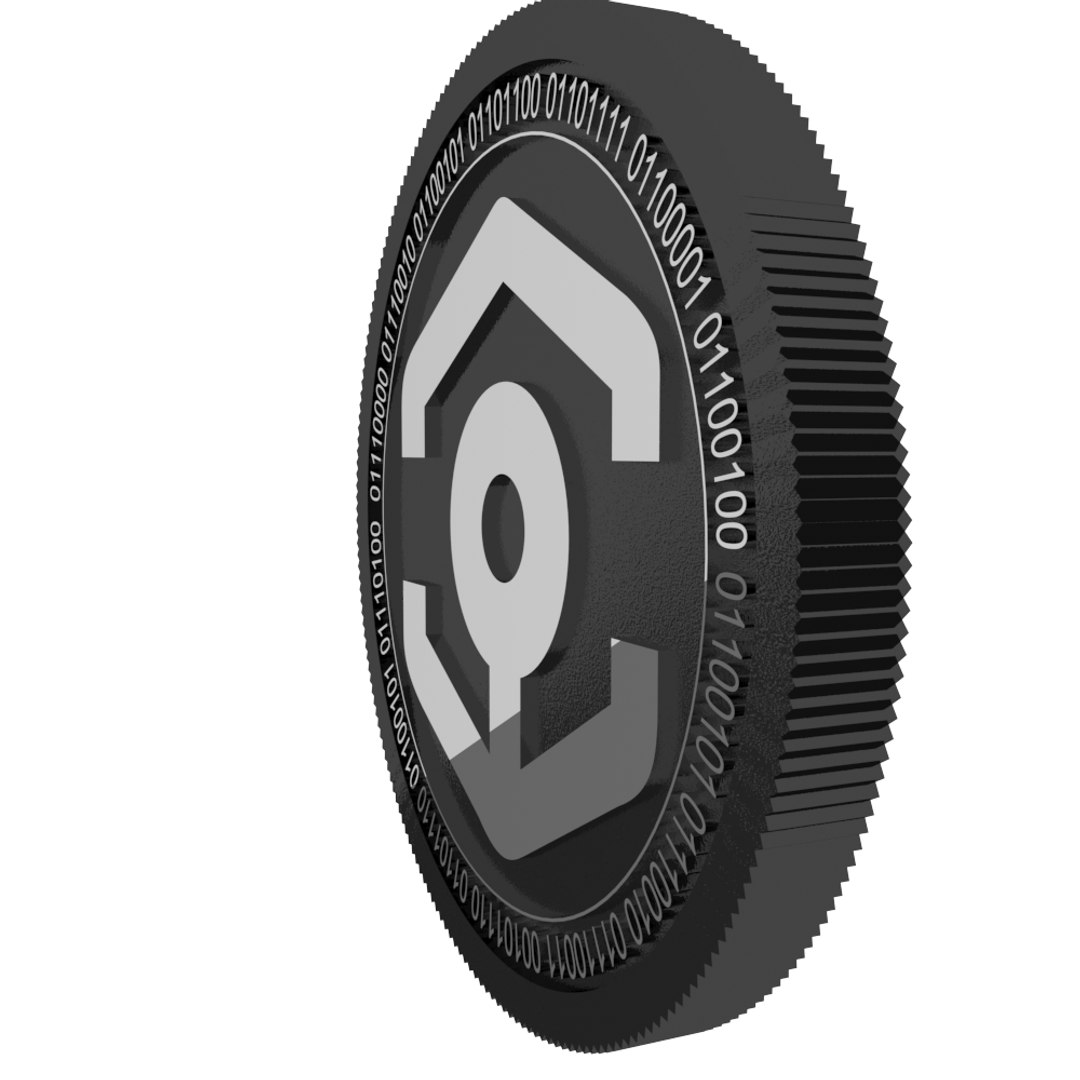 3D ankr black coin - TurboSquid 1493019
