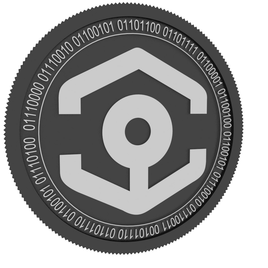 3D ankr black coin - TurboSquid 1493019