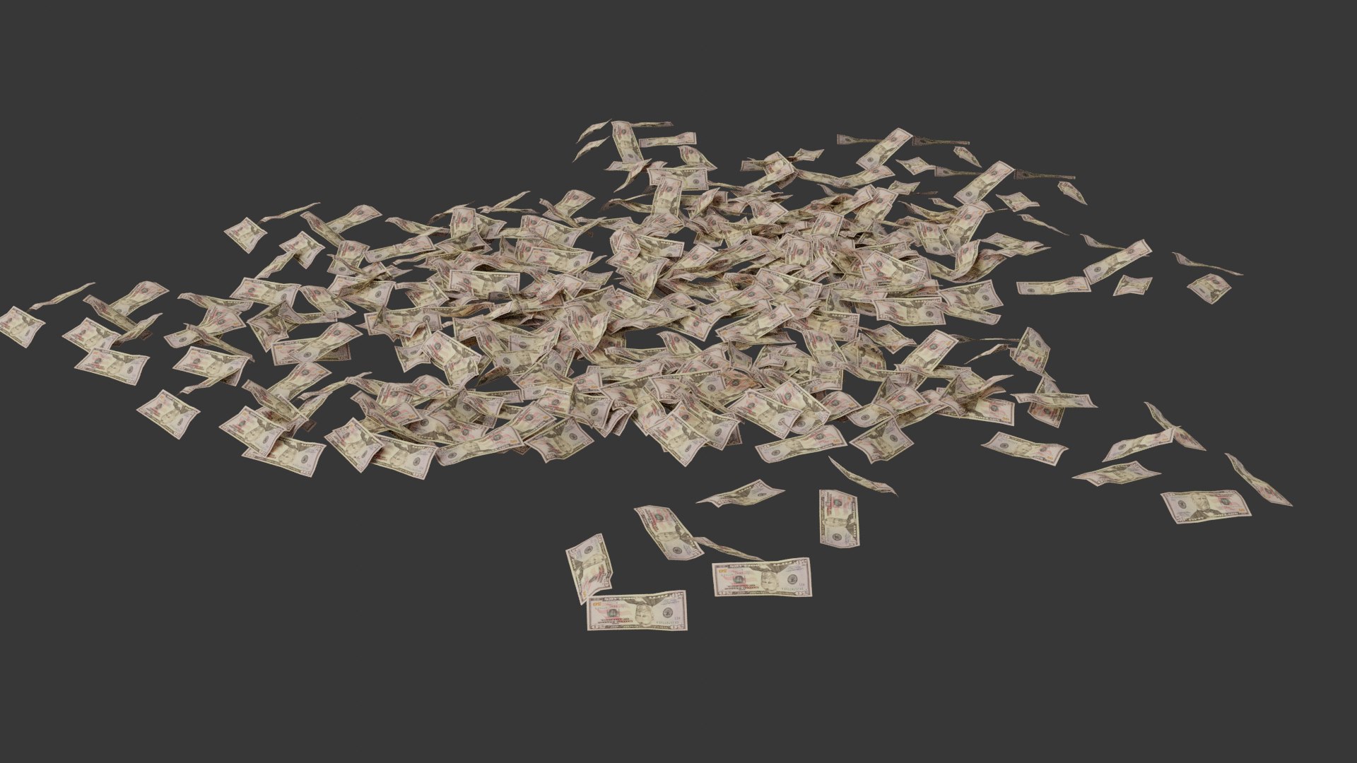 3D Fifty Dollar Currency Stack - TurboSquid 2220351