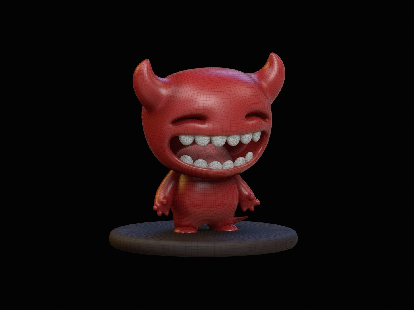 Little Devil Cartoon Kawaii Character 3D - TurboSquid 2346908