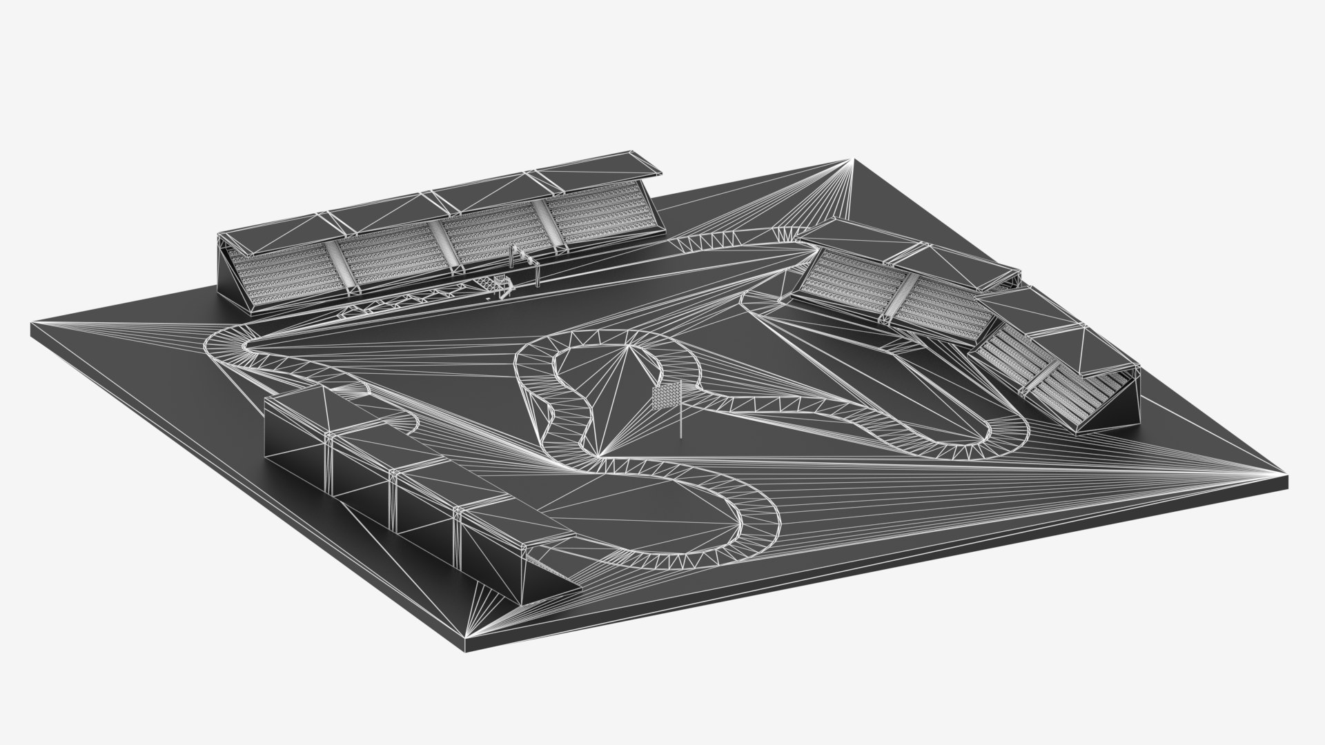 3D Cartoon Race Track Model - TurboSquid 2228663