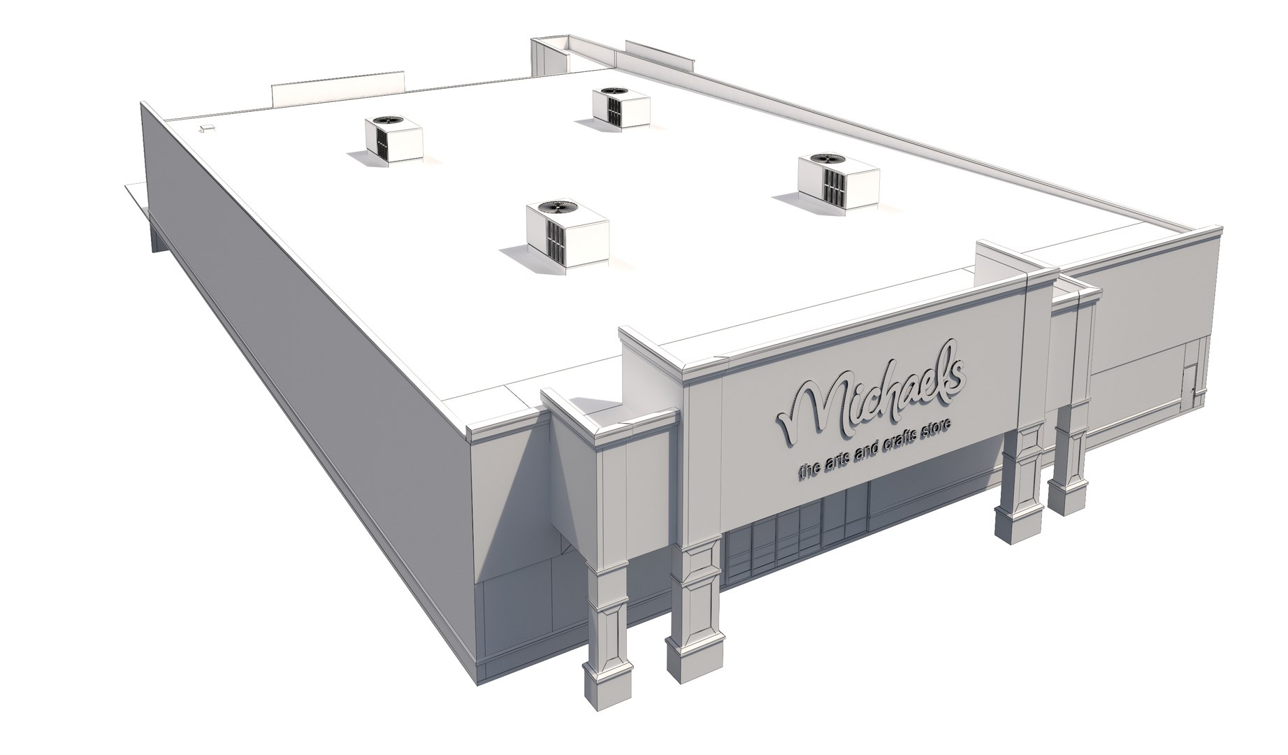 Exterior Retail Michael Arts Crafts 3D Model - TurboSquid 1336719