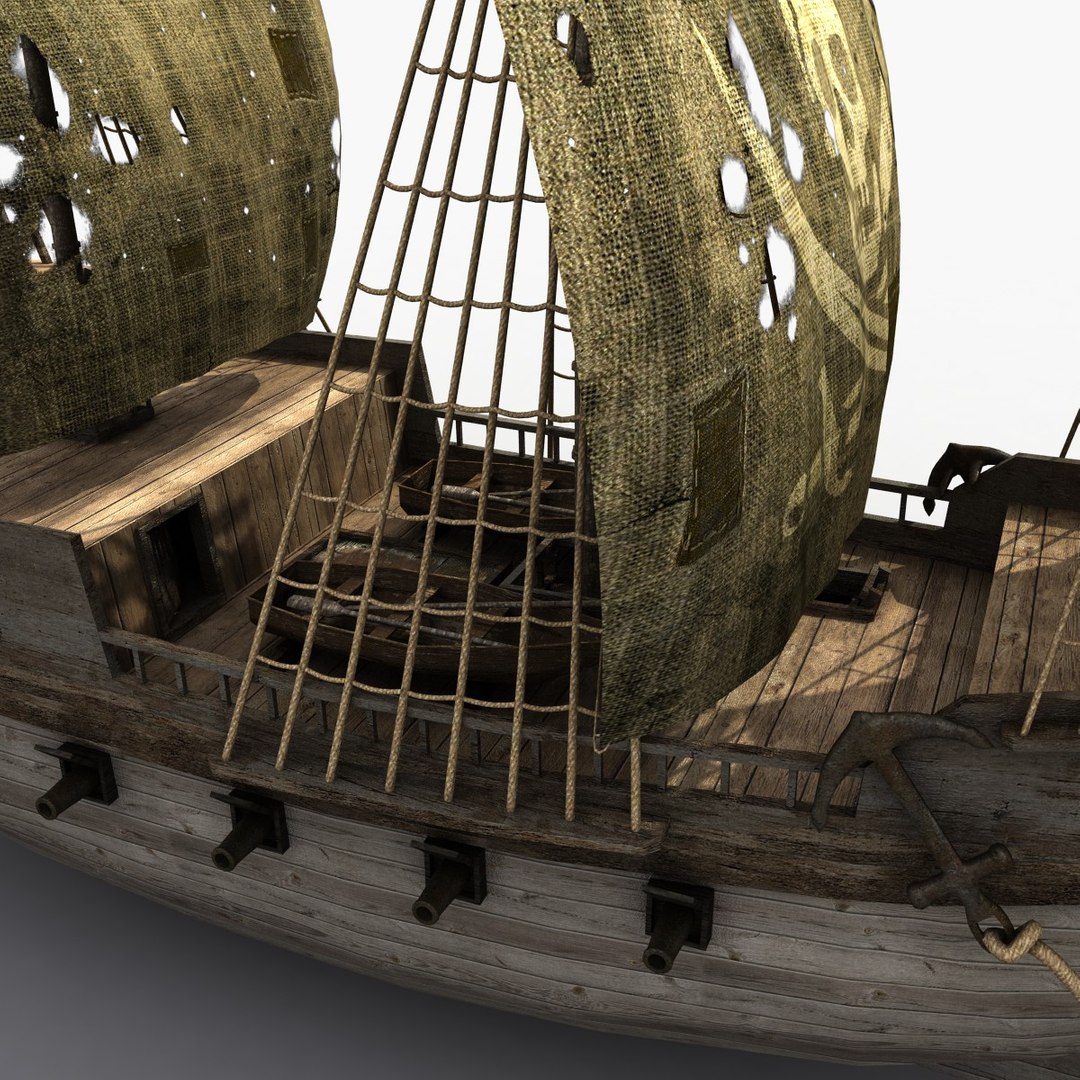 ship old pirate 3d model