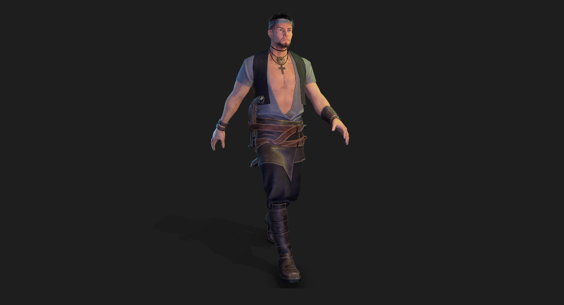 3D Model Real-time Pirate Smuggler-1 Rigged - TurboSquid 1216913