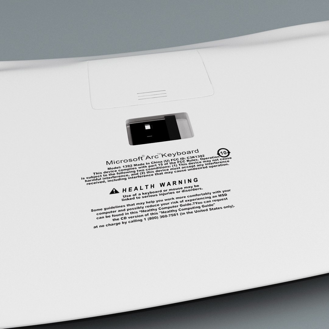 Microsoft Arc Keyboard 3d C4d