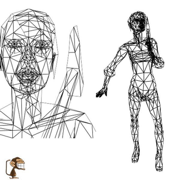 ready female character 3d max