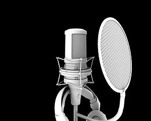3d realistic microphone