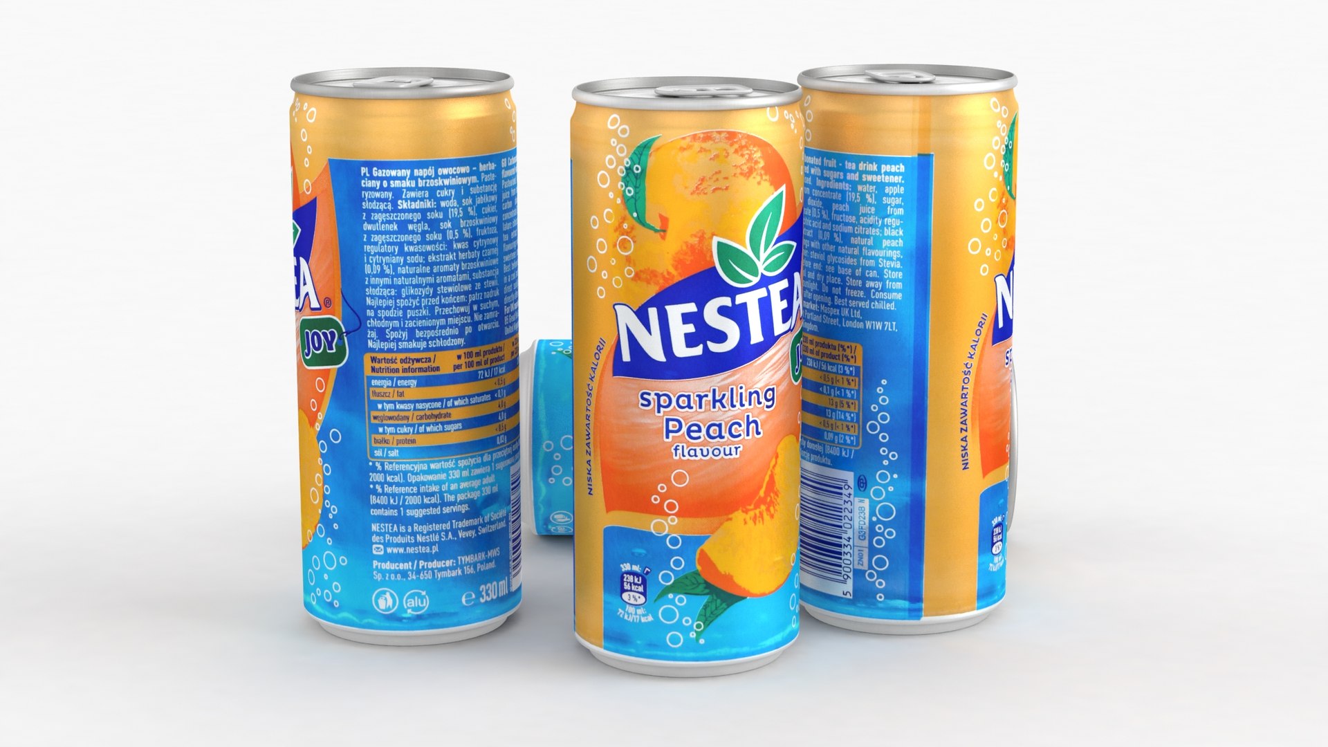 3D Beverage Can Nestea Sparkling Peach 330ml 2024 - TurboSquid 2277627