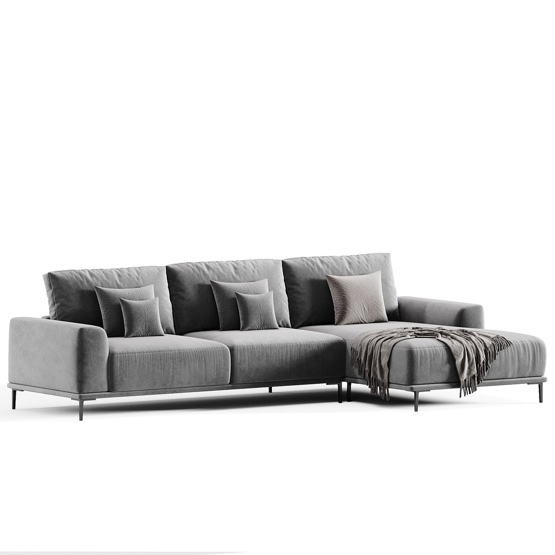 Sofa Eichholtz Lounge Sofa Montado 3D model - TurboSquid 2163071