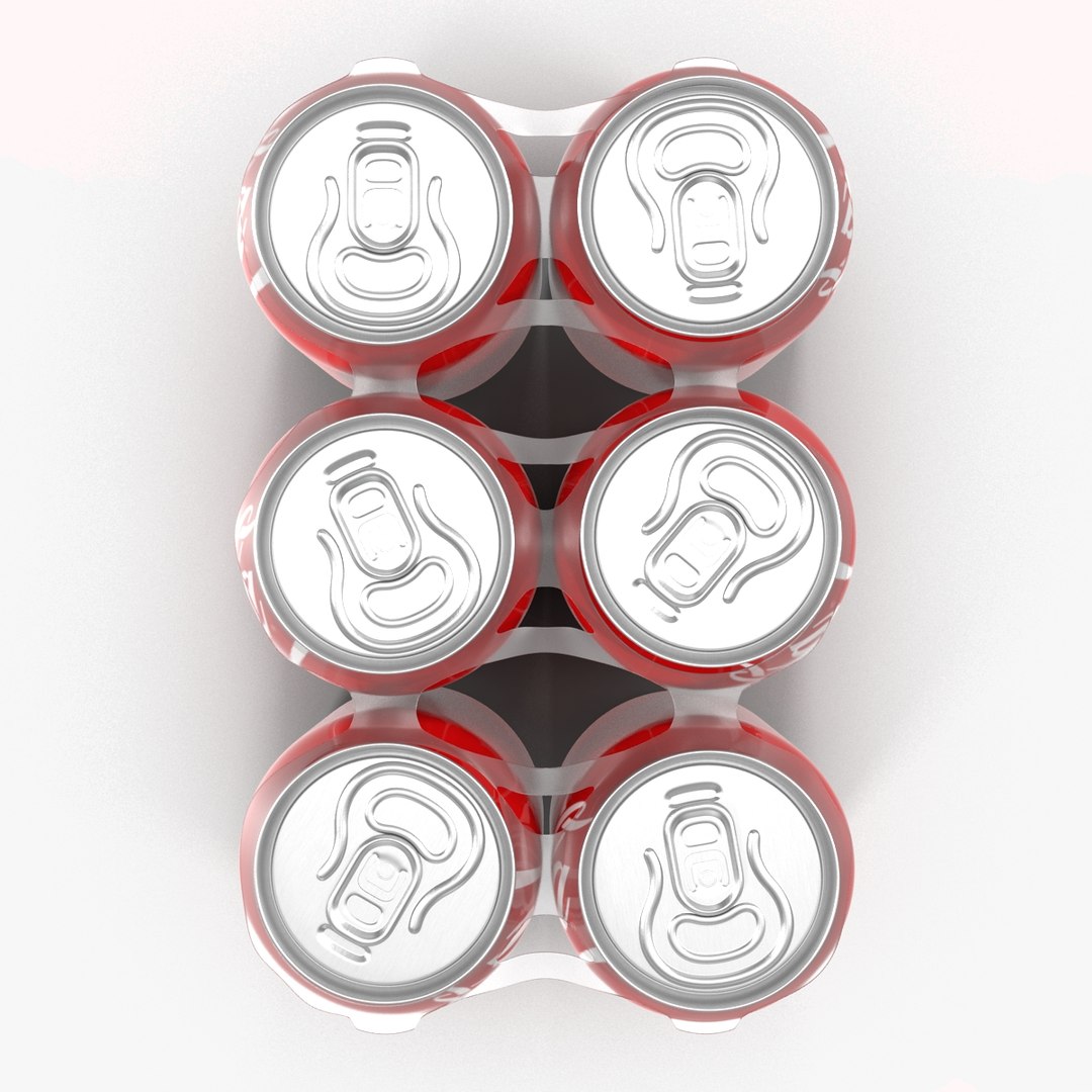 C4d Pack Cans Coca Cola