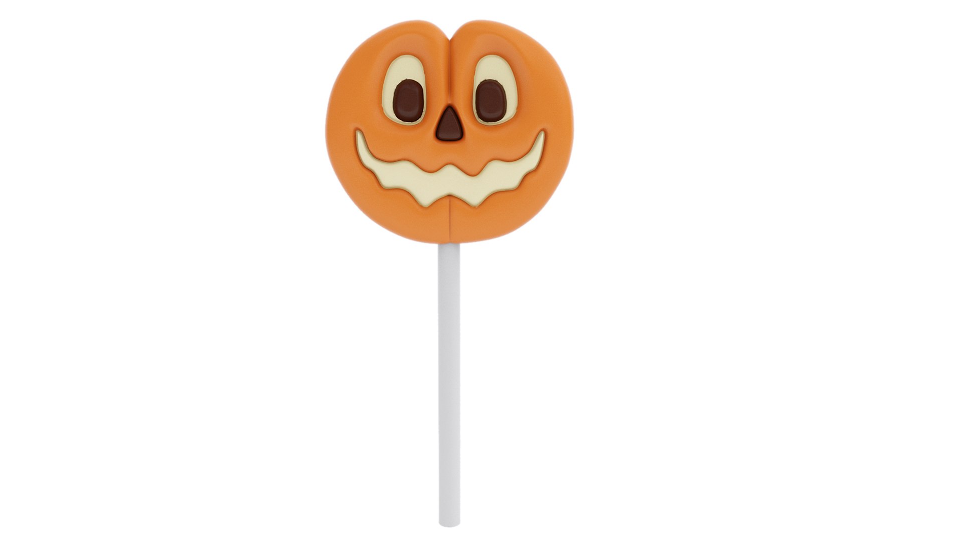 Halloween Pumpkin Shaped Candy On Stick 3D - TurboSquid 1923524