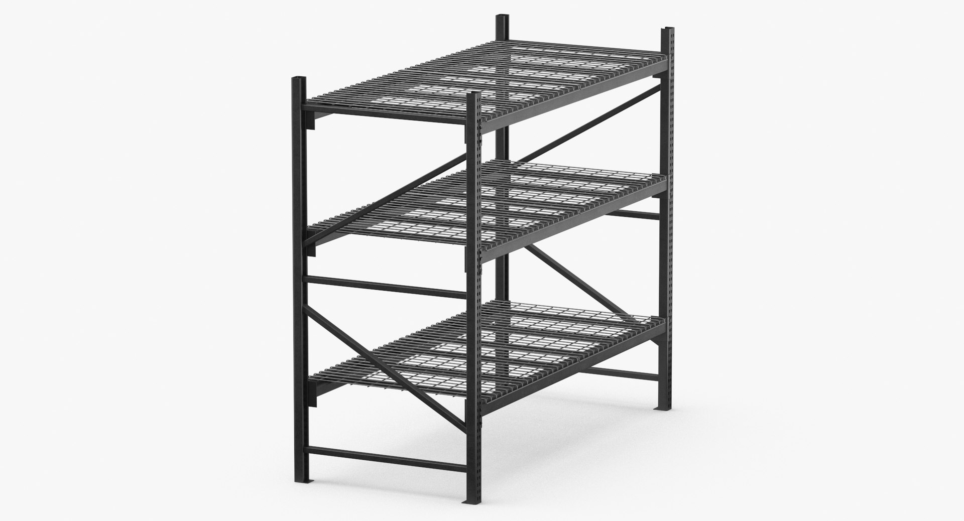 Slotted Steel Pallet Rack Clean 3D Model - TurboSquid 1877844