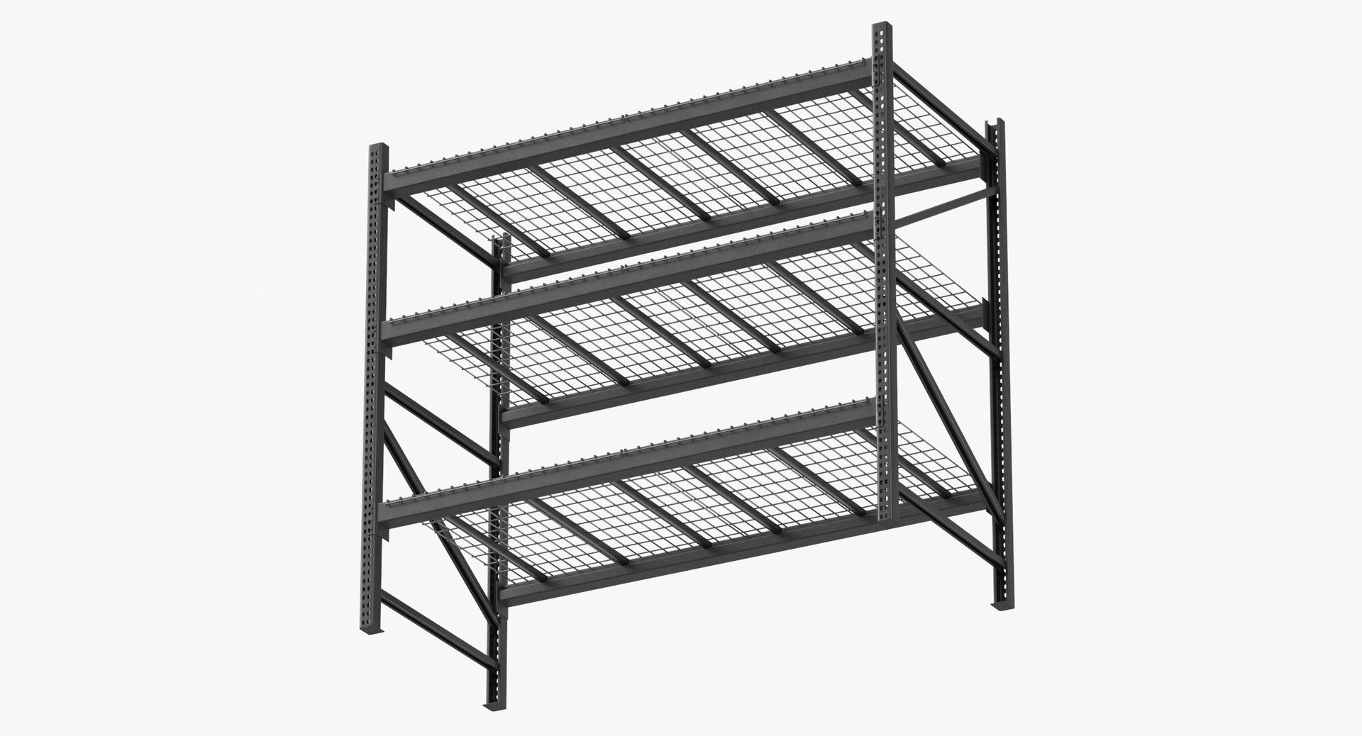 Slotted Steel Pallet Rack Clean 3D Model - TurboSquid 1877844