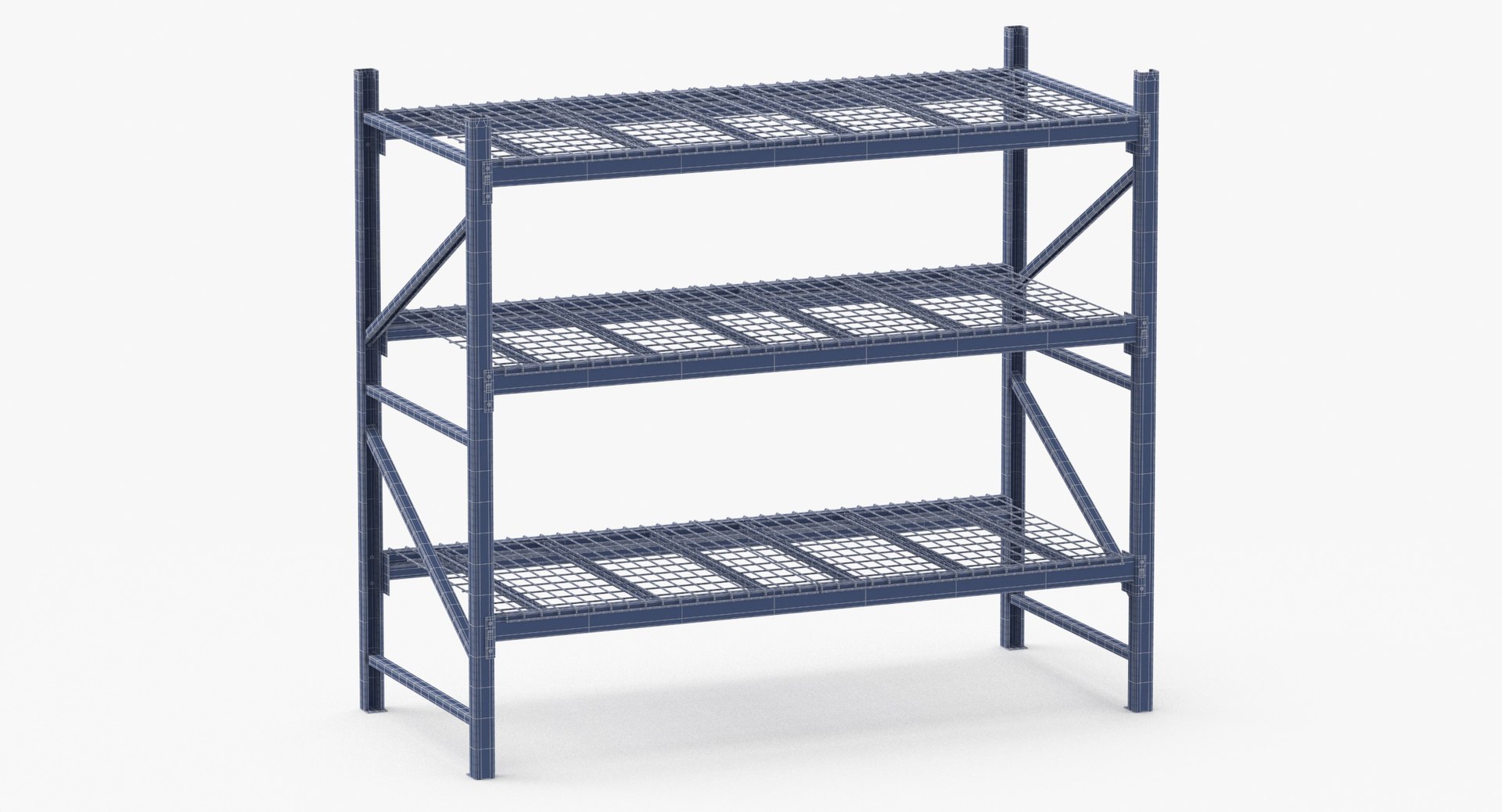 Slotted Steel Pallet Rack Clean 3D Model - TurboSquid 1877844