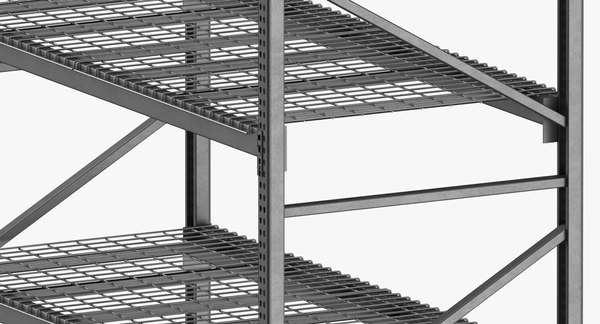 Slotted Steel Pallet Rack Clean 3D model - TurboSquid 1877844