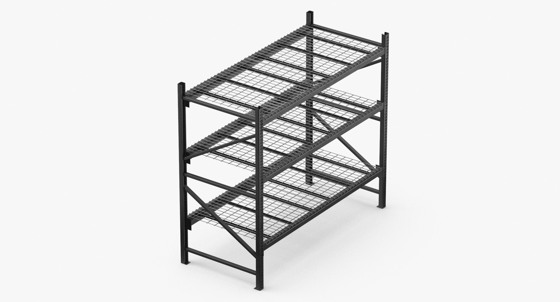 Slotted Steel Pallet Rack Clean 3D Model - TurboSquid 1877844