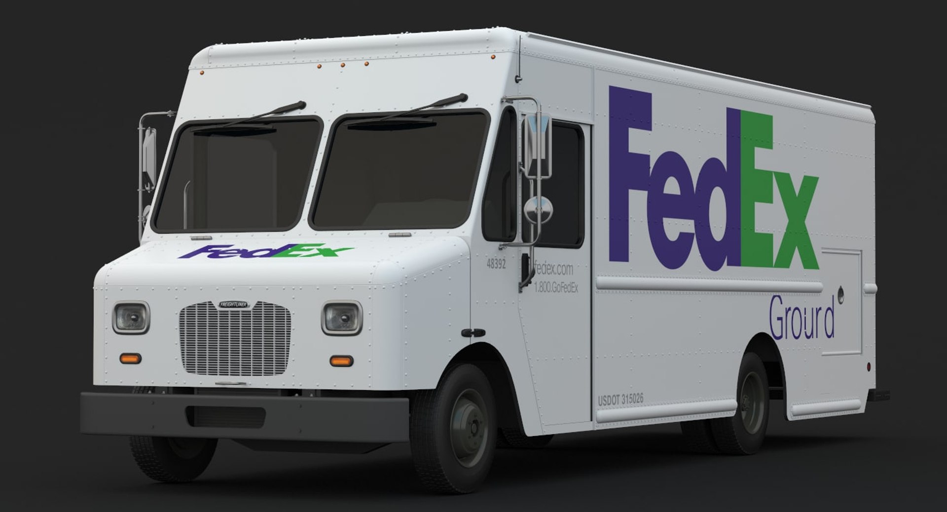 Fedex Delivery Truck Van 3d Model