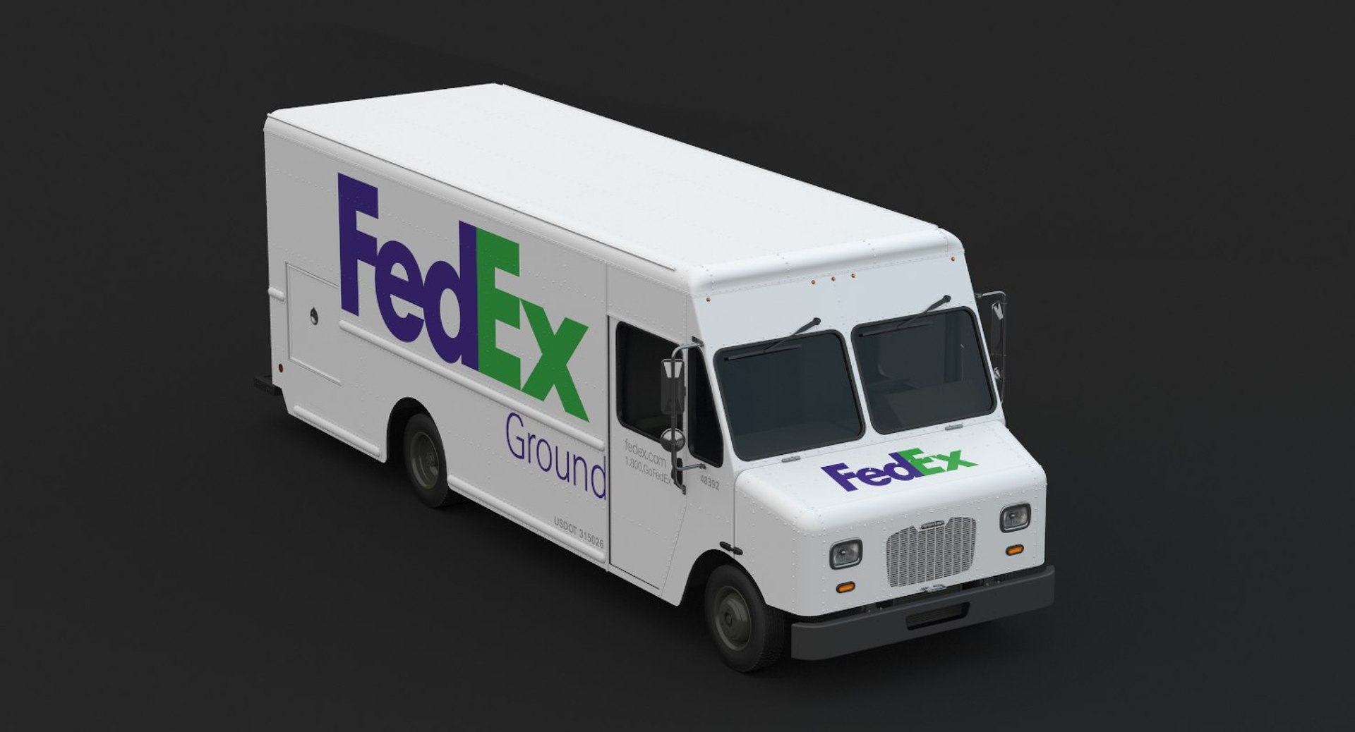 Fedex Delivery Truck Van 3d Model