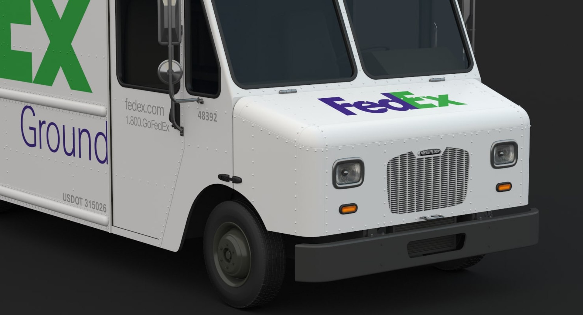 Fedex Delivery Truck Van 3d Model