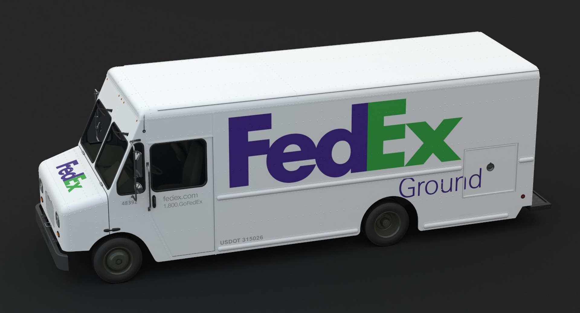 Fedex Delivery Truck Van 3d Model