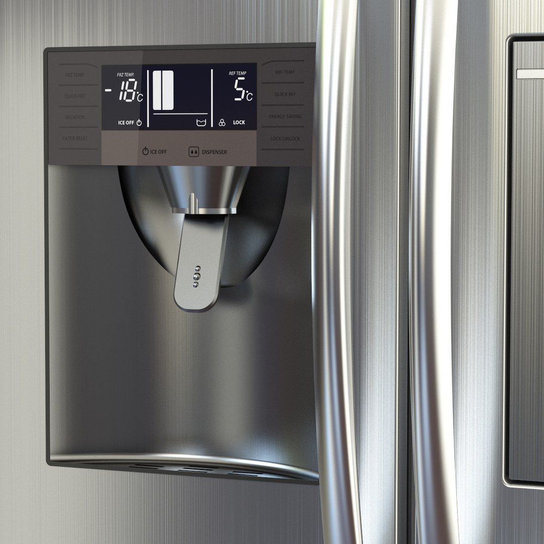 3ds Max Midea Refrigerator