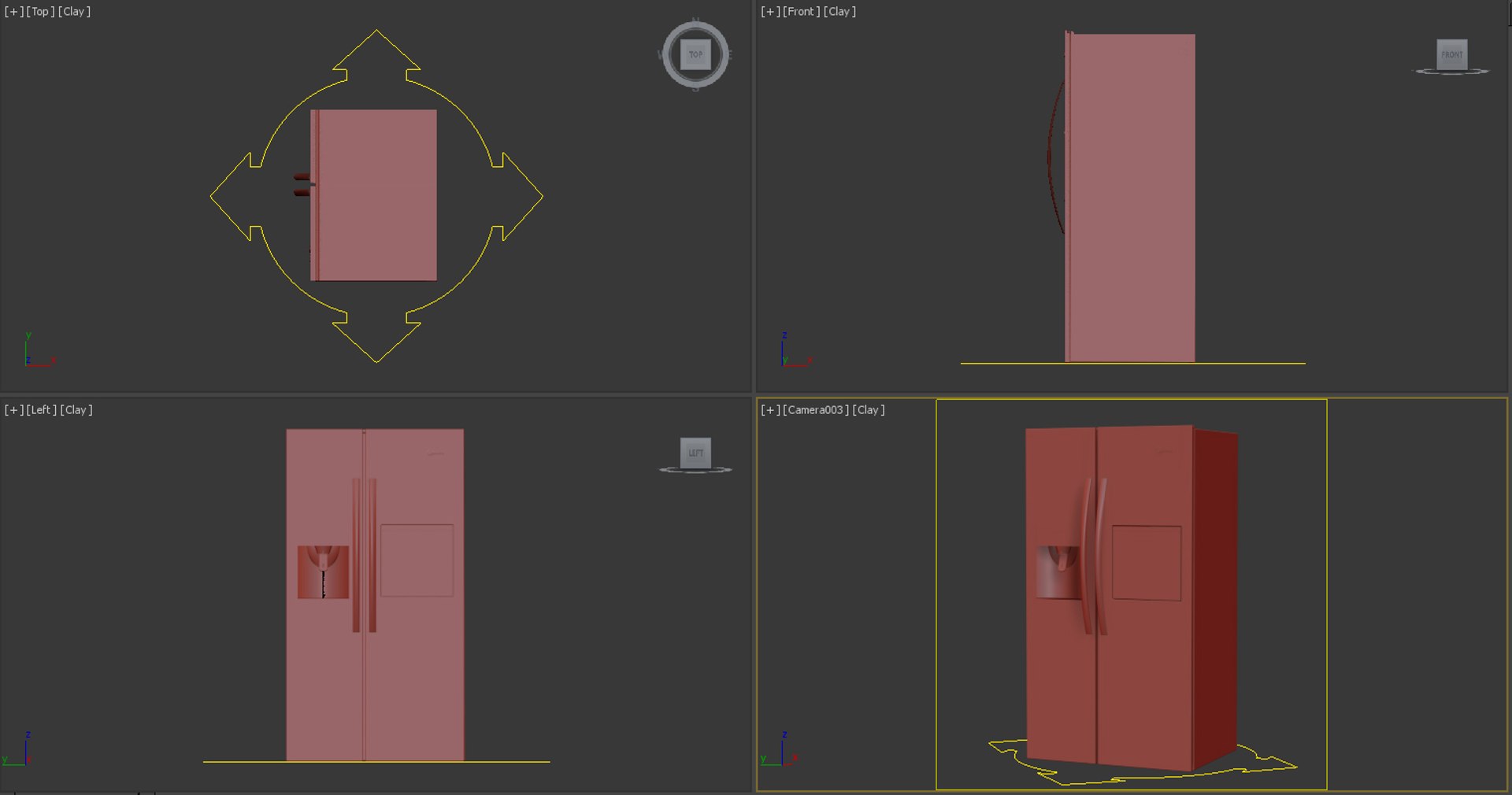 3ds Max Midea Refrigerator