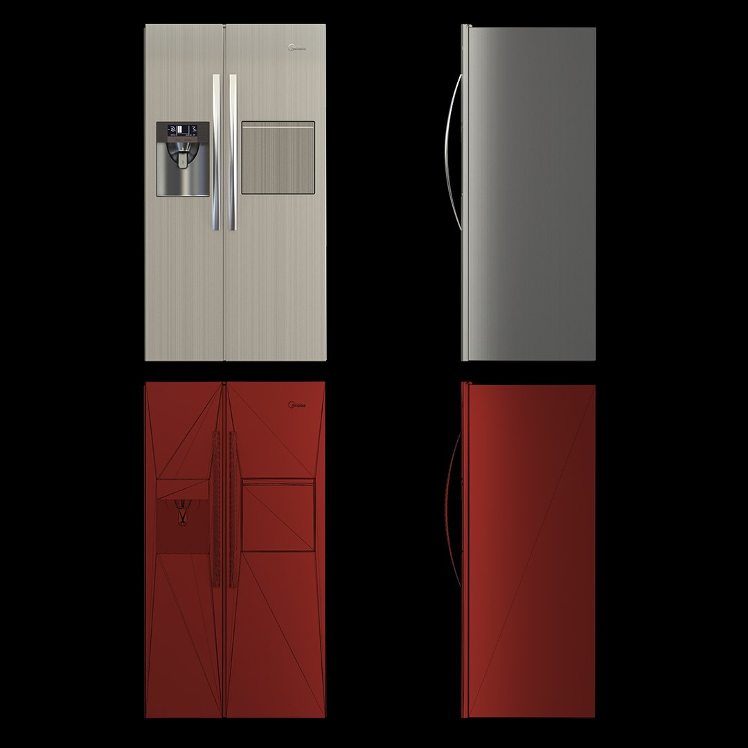 3ds Max Midea Refrigerator