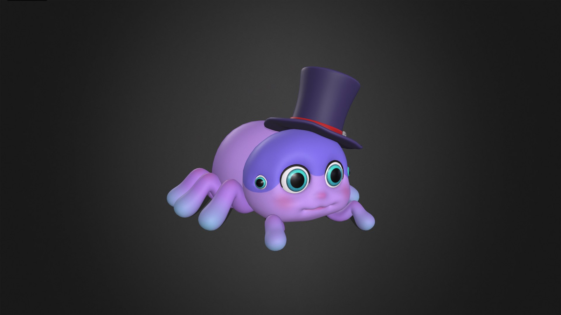 3D Asset - Cartoons - Animal - Cute Spider Rigged - TurboSquid 2171940