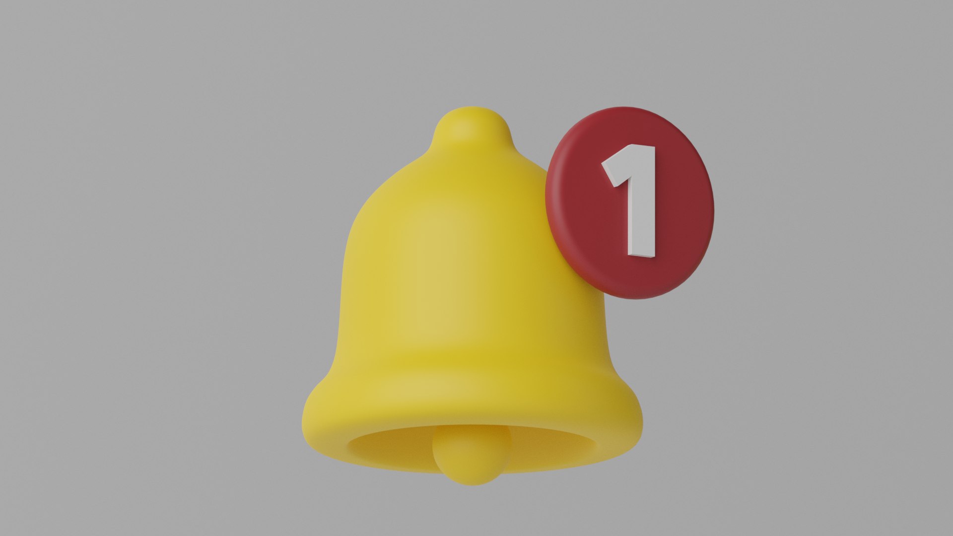 3D Cartoon Notification Bell with Reminder Number model - TurboSquid ...