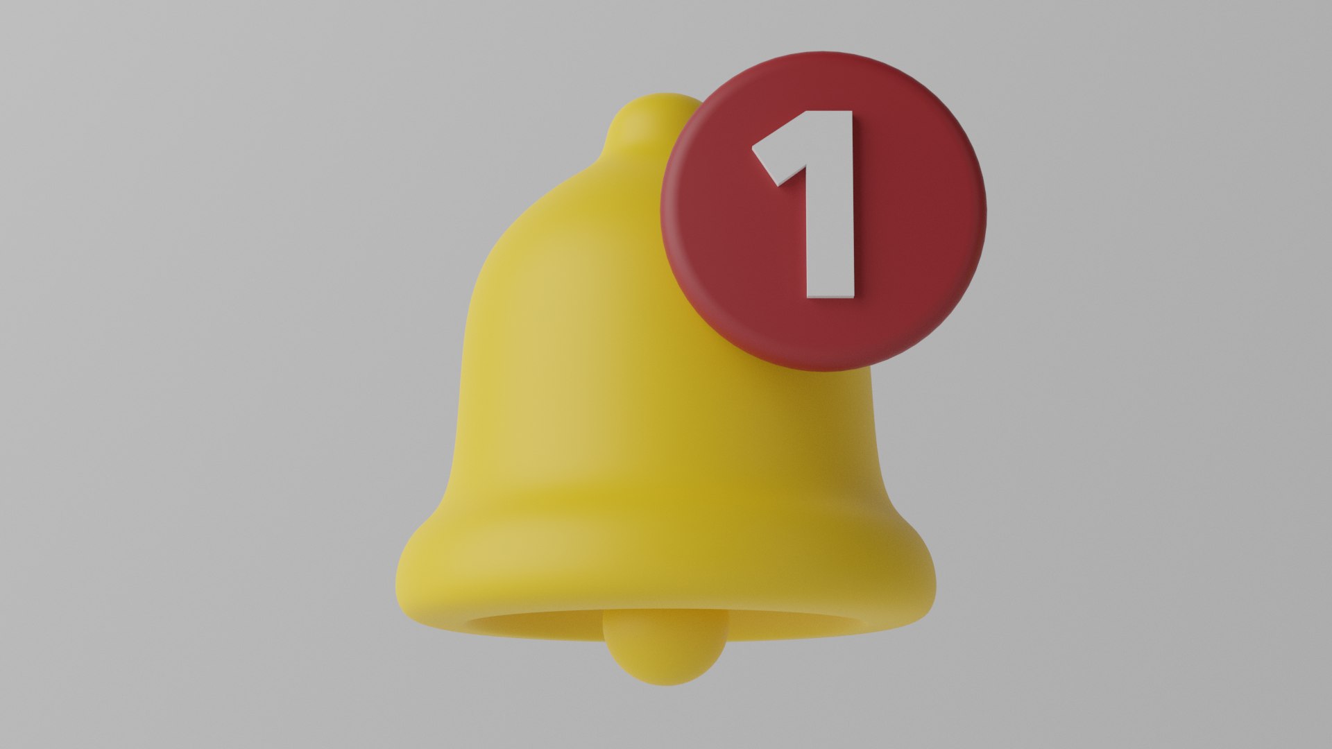 3D Cartoon Notification Bell with Reminder Number model - TurboSquid ...