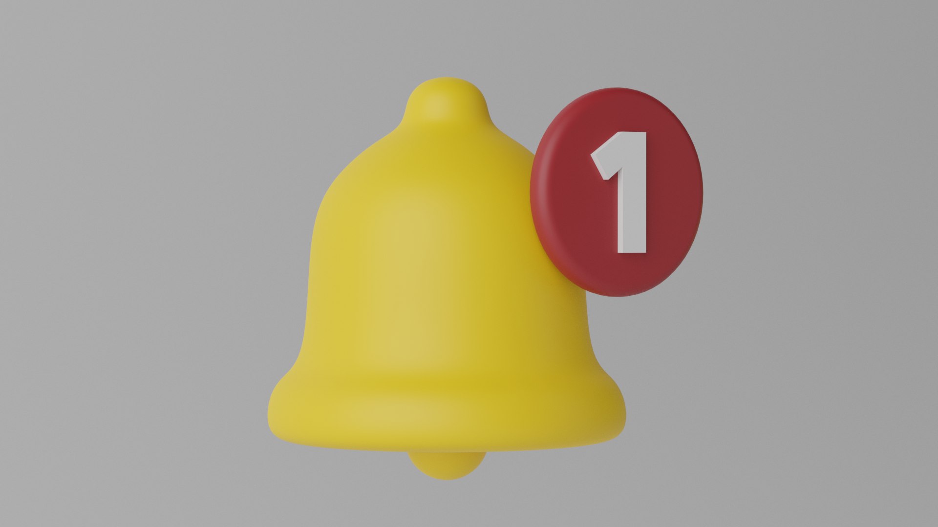 3D Cartoon Notification Bell with Reminder Number model - TurboSquid ...