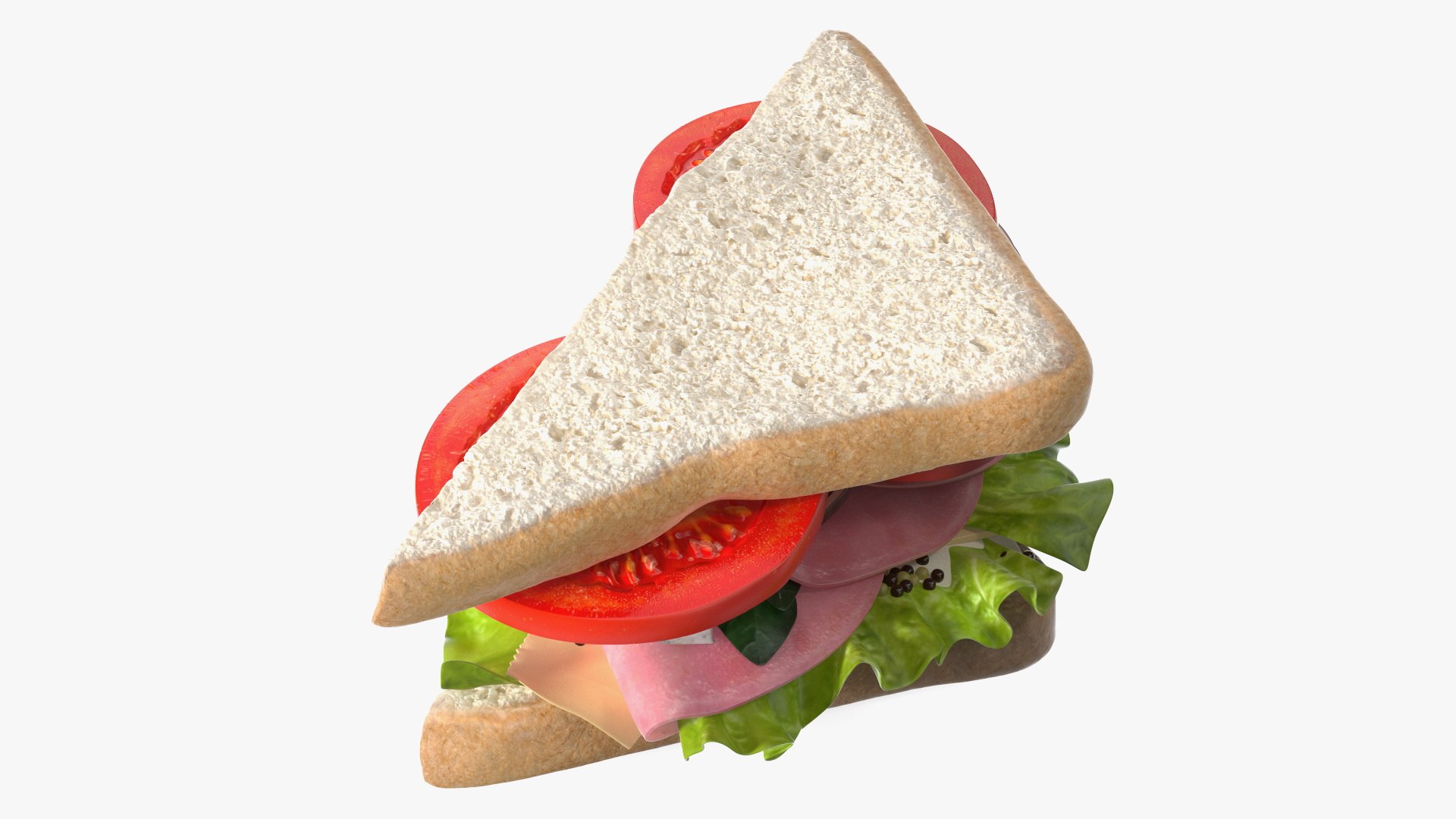 3D Handmade Triangle Sandwich - TurboSquid 2121457