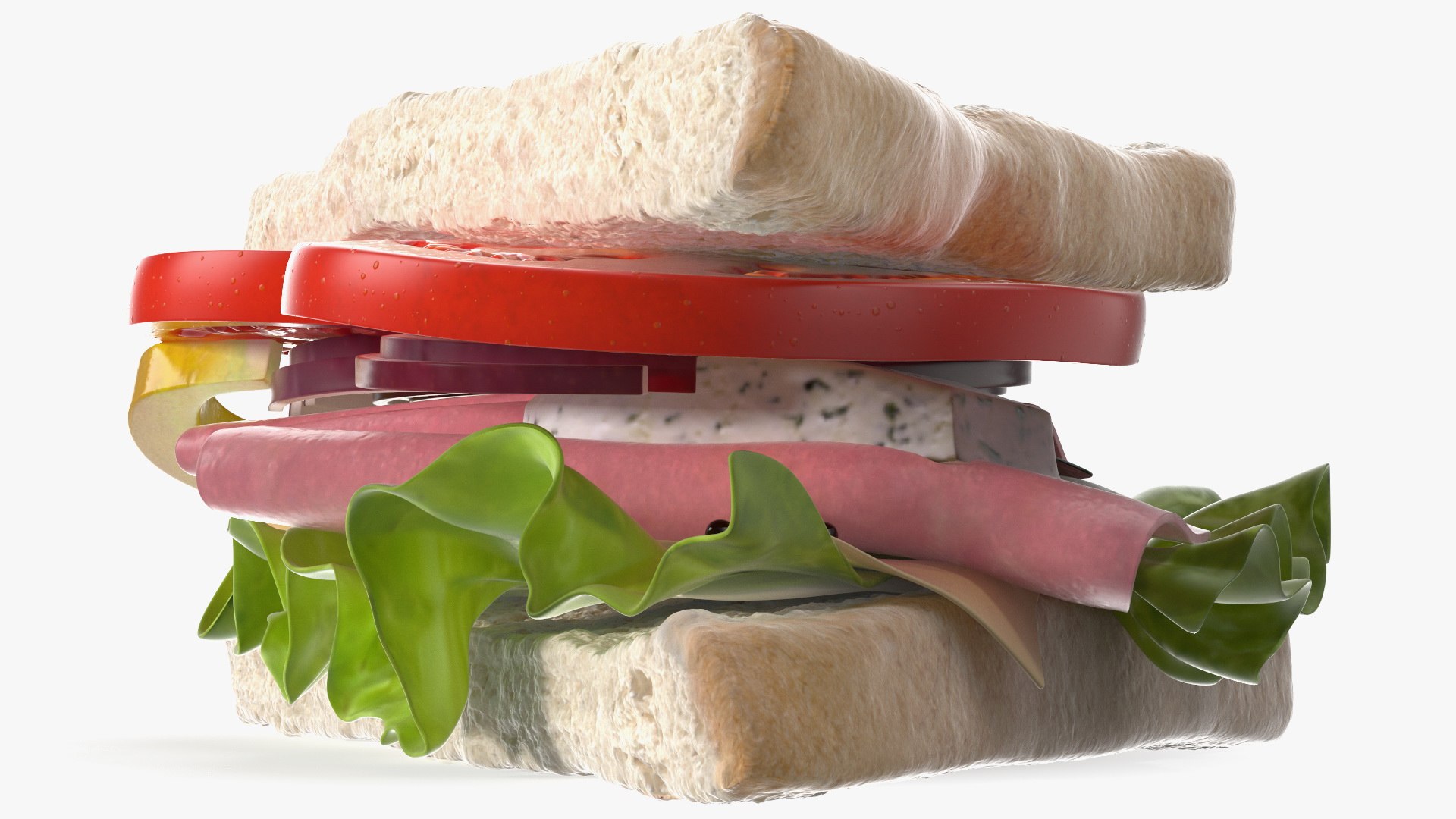 3D Handmade Triangle Sandwich - TurboSquid 2121457