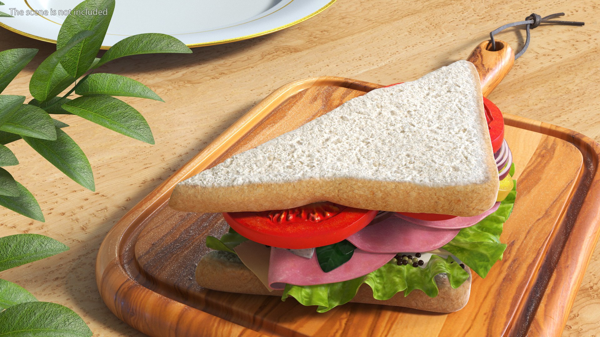 3D Handmade Triangle Sandwich - TurboSquid 2121457