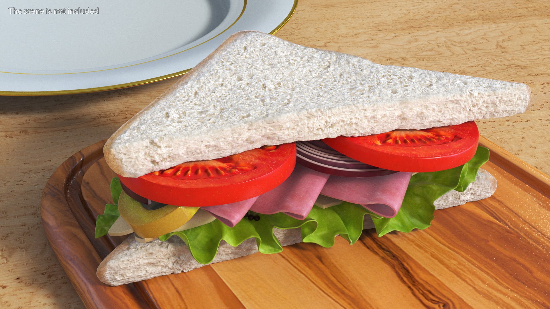 3D Handmade Triangle Sandwich - TurboSquid 2121457