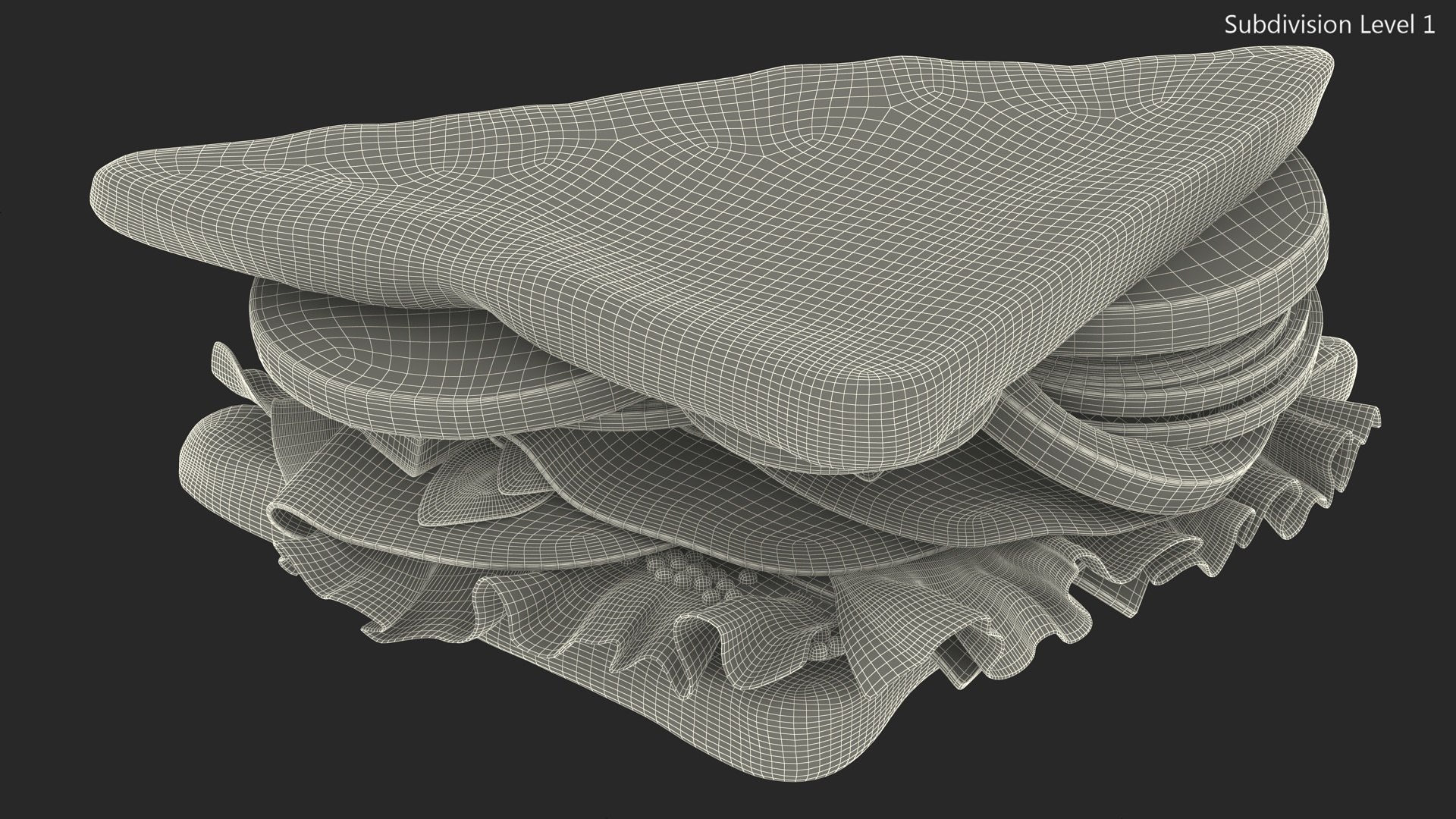 3D Handmade Triangle Sandwich - TurboSquid 2121457