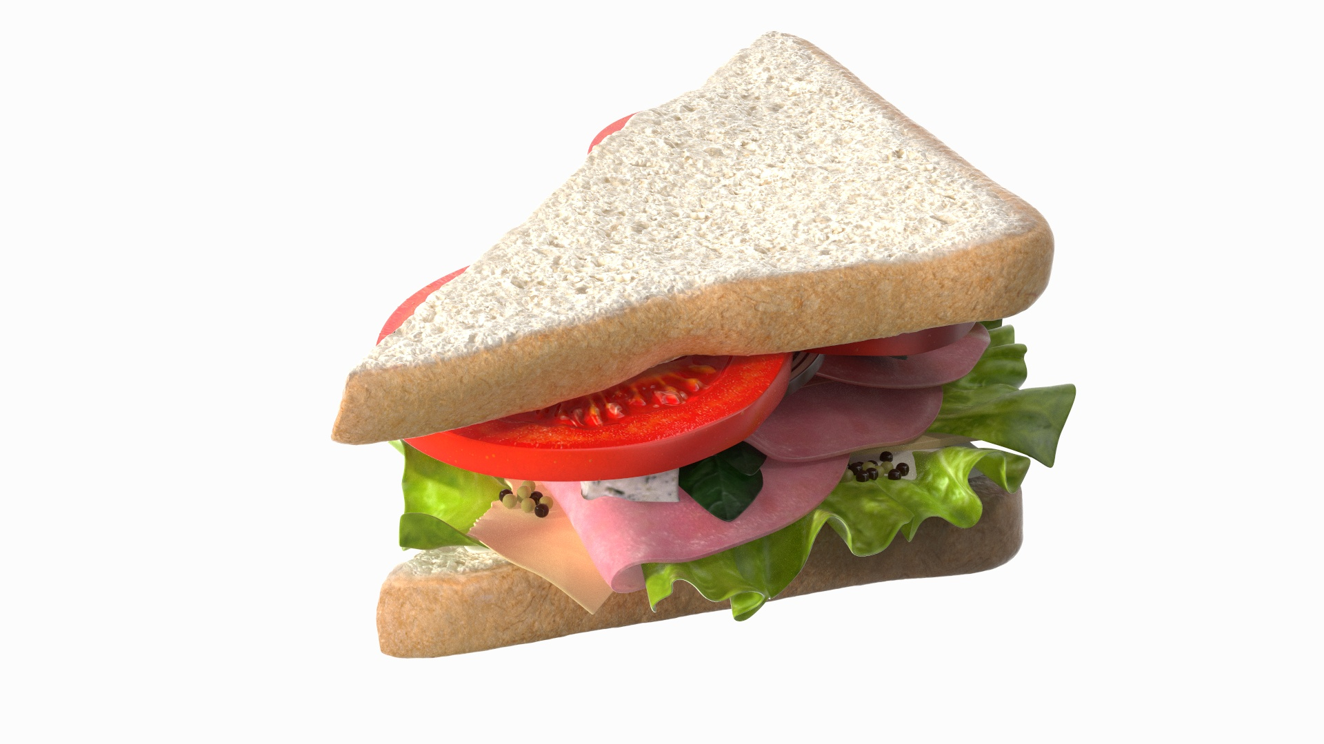 3D Handmade Triangle Sandwich - TurboSquid 2121457
