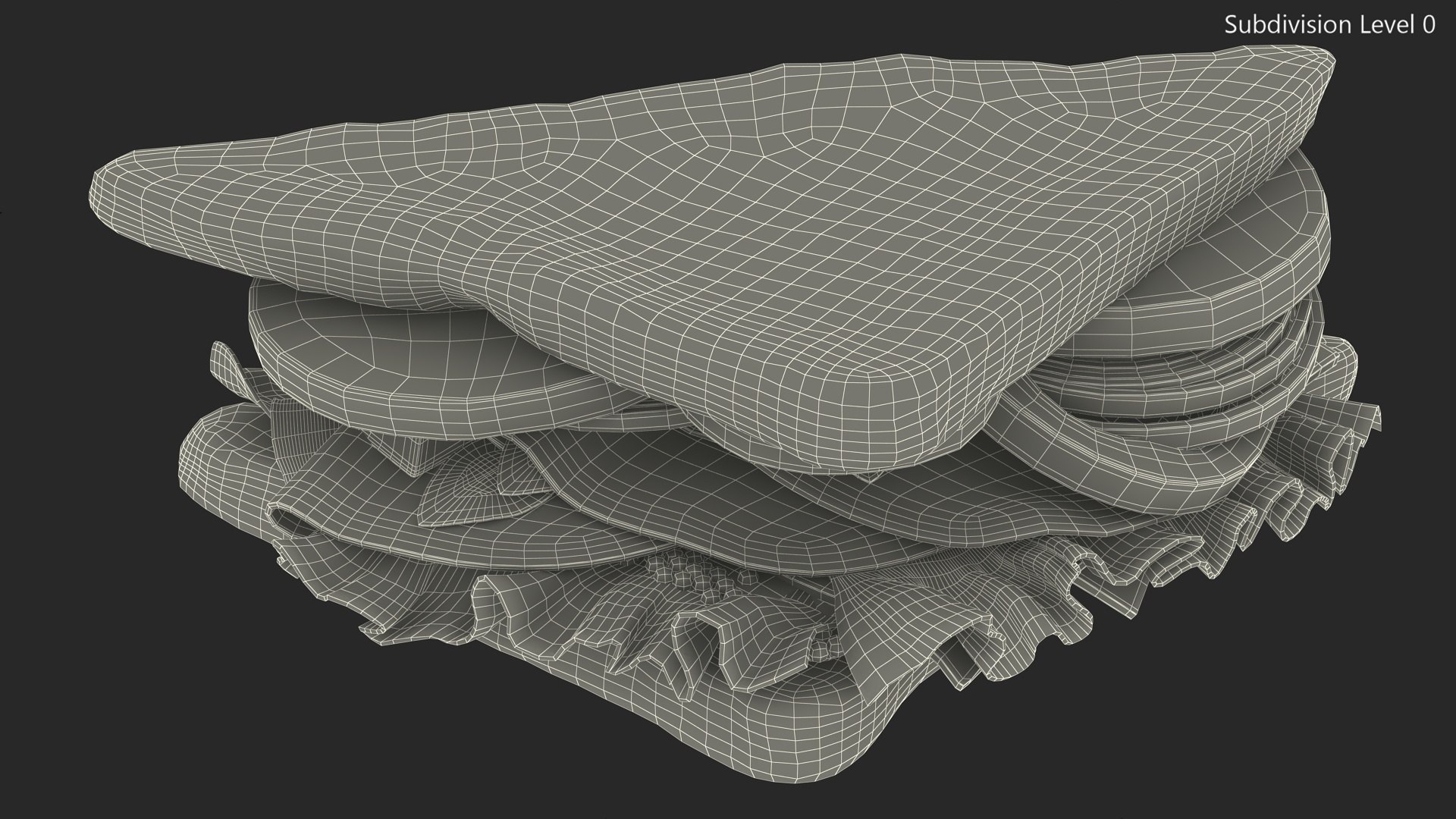 3D Handmade Triangle Sandwich - TurboSquid 2121457