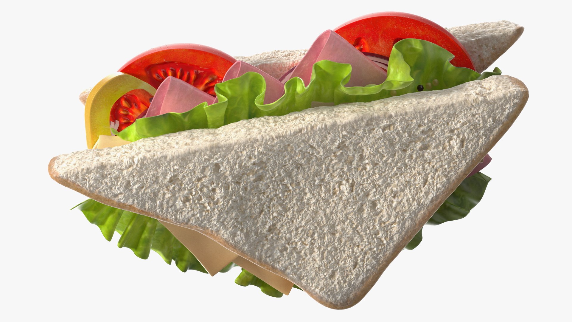 3D Handmade Triangle Sandwich - TurboSquid 2121457