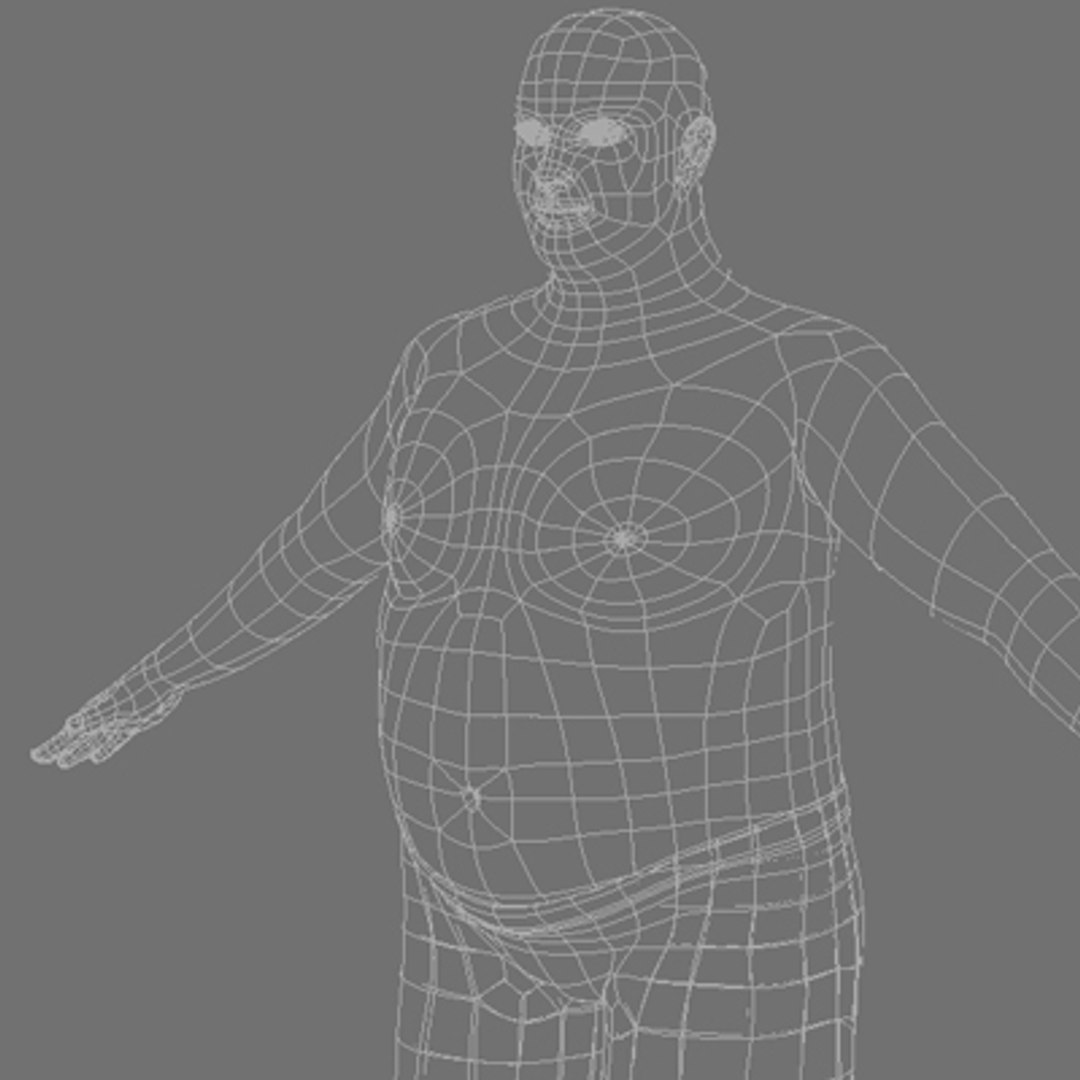 3d Model Male Overweight